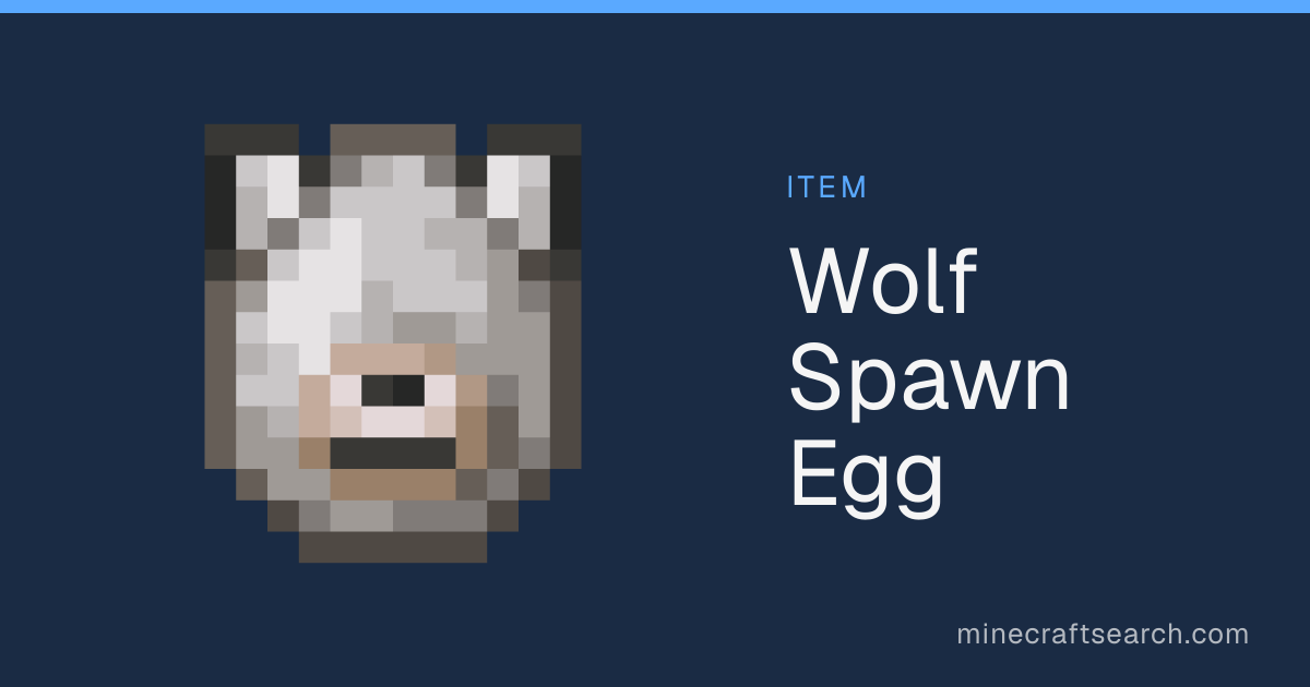 Wolfs-Spawn-Ei in Minecraft: Drops, Rezept & Verwendung