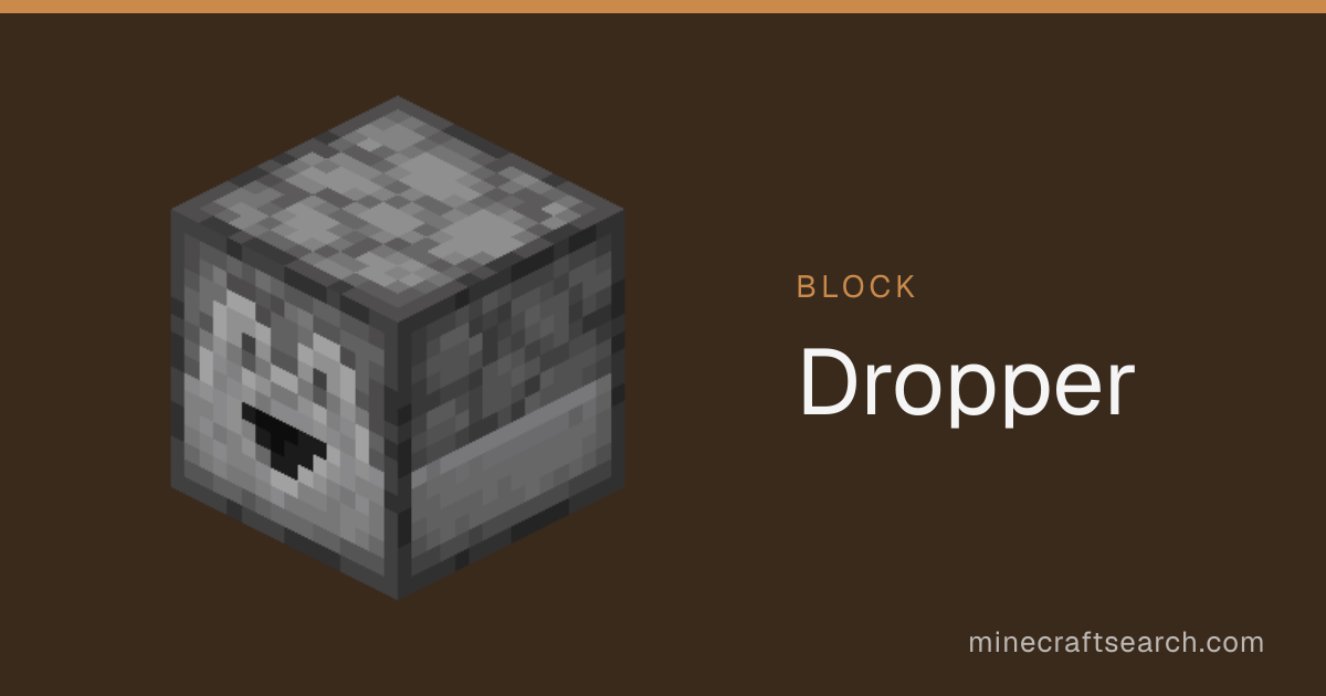 Dropper in Minecraft: Redstone Uses & Recipe