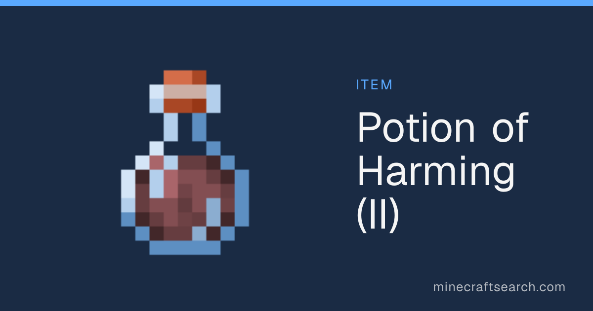 Potion of Harming (II) in Minecraft