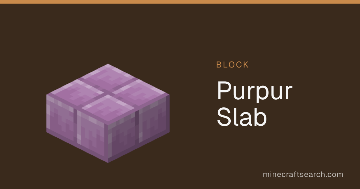 Losa de purpur en Minecraft: receta e ideas de construcción