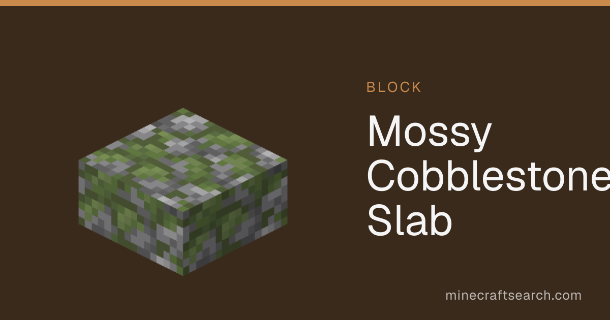 Losa de roca musgosa in Minecraft