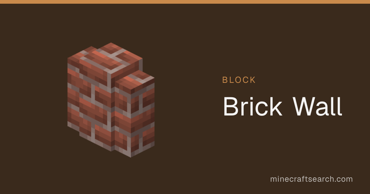 Muro de ladrillos in Minecraft