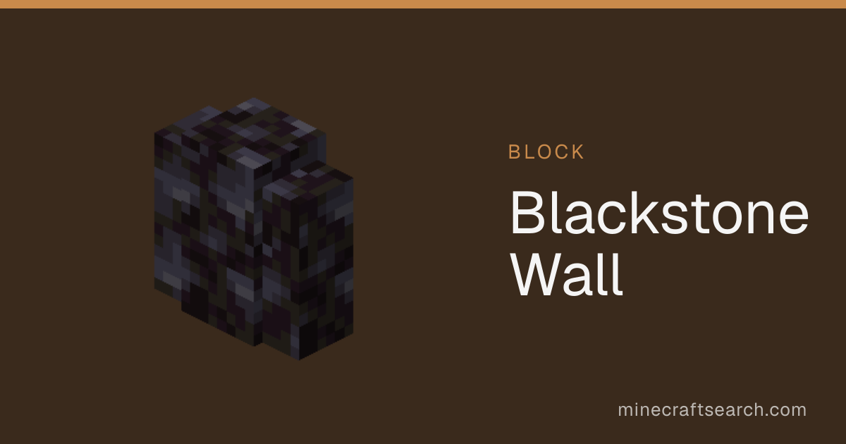 Muro de piedra negra in Minecraft