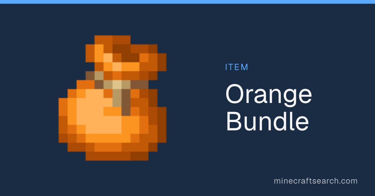 Saco naranja en Minecraft: estadísticas, receta y usos
