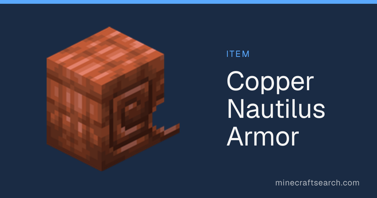 Armadura de náutilo de cobre — Usos, botín y detalles en Mi…