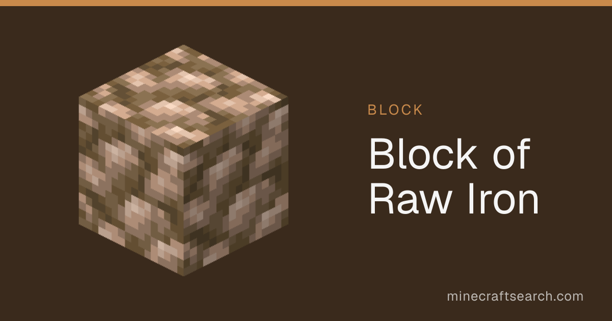 Bloc de fer brut dans Minecraft : recette & idées de build