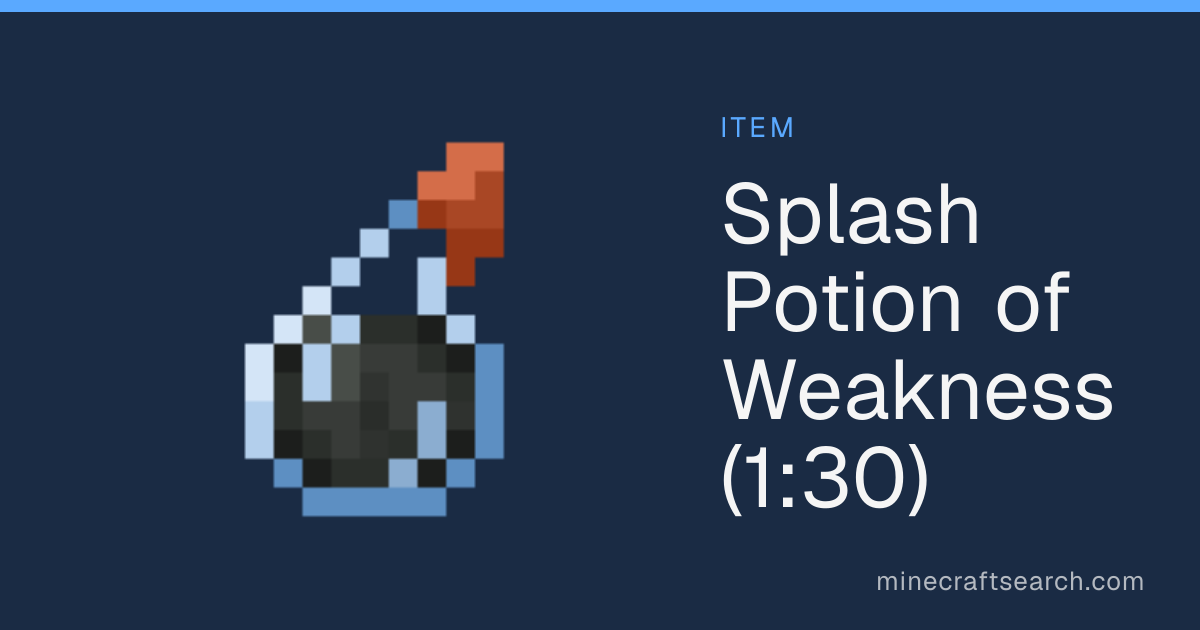 Potion de faiblesse jetable (1:30) in Minecraft