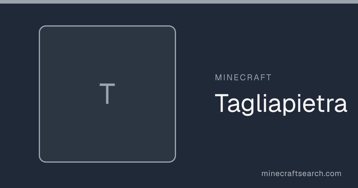 Tagliapietra in Minecraft: ricetta di crafting e usi