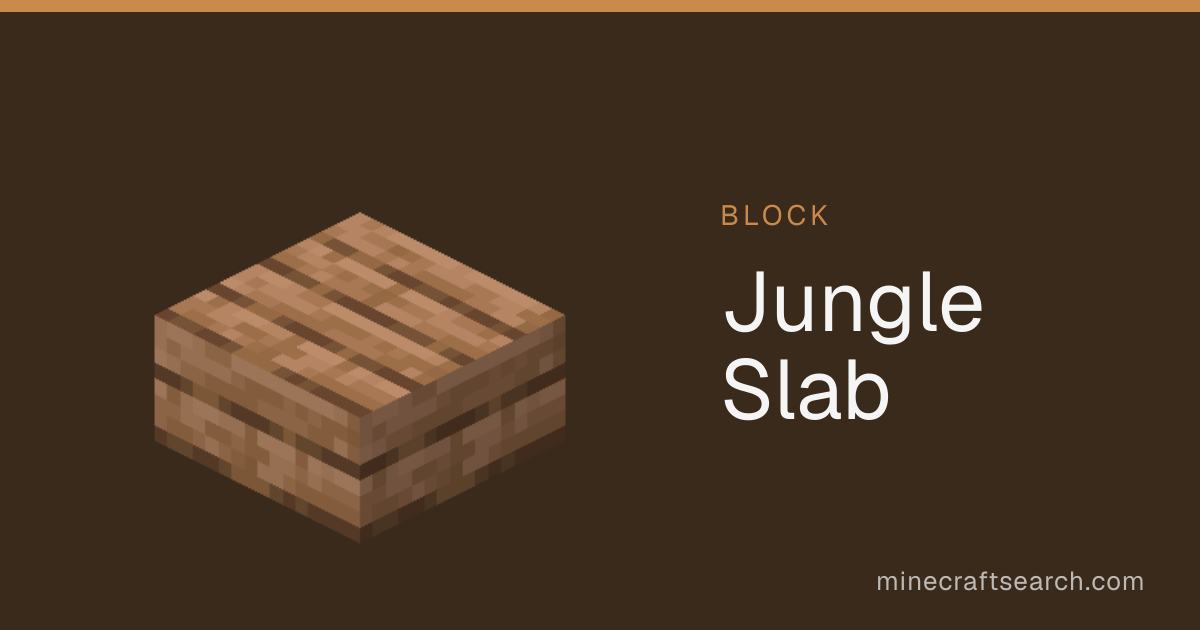 Laje da Selva em Minecraft: receita e ideias de build