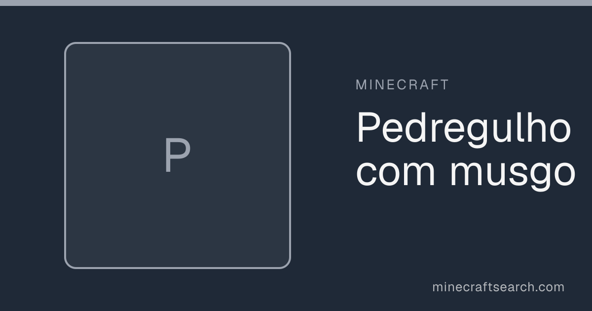 Pedregulho com Musgo em Minecraft: receita e ideias de build